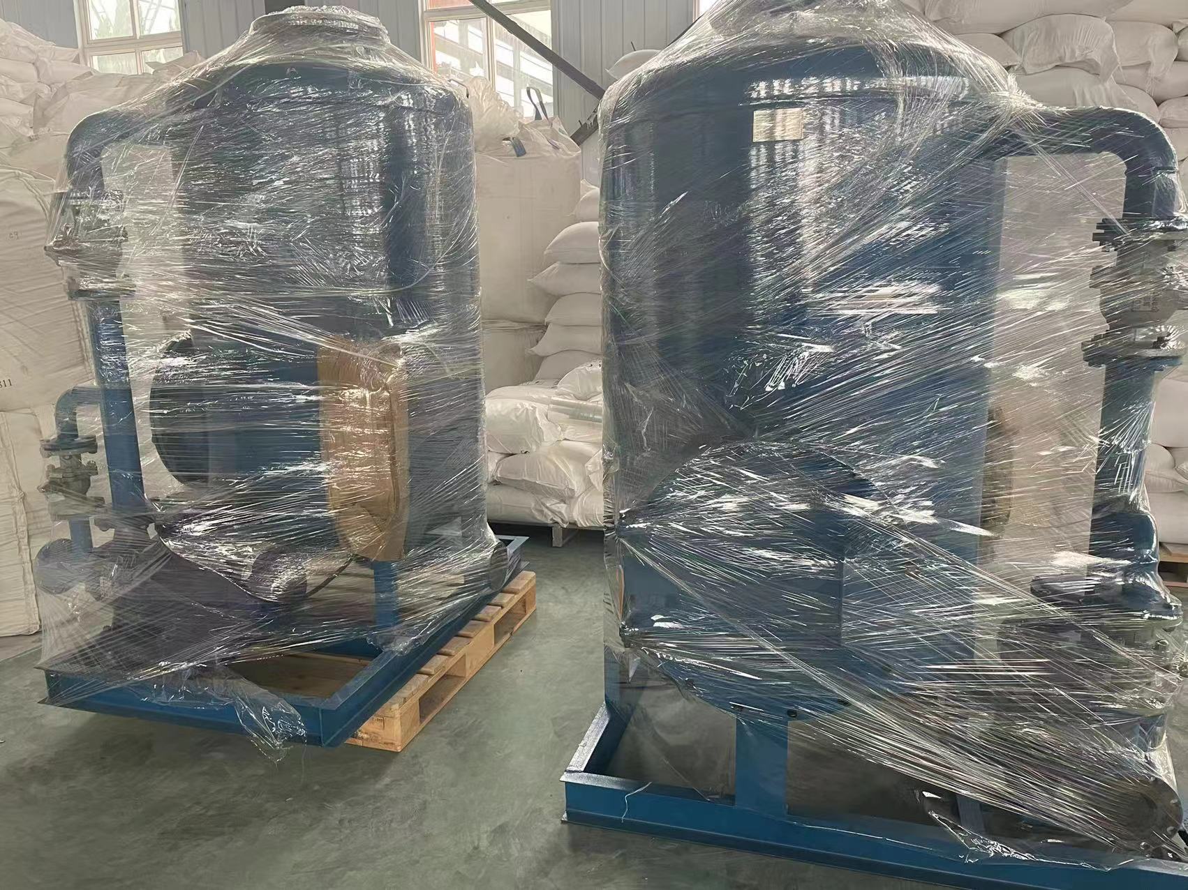 2 sets of filter tanks ready send to our customer for diesel oil color ...