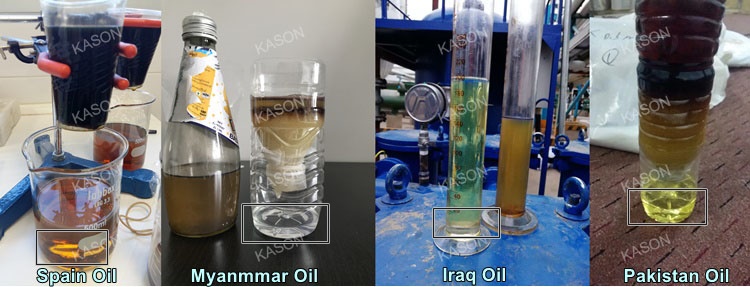 Diesel oil decolor/bleaching test with the silica gel